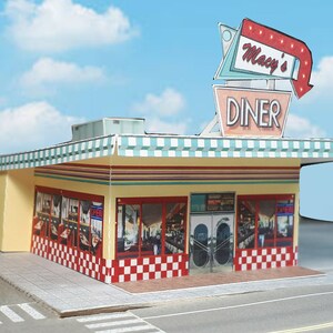 N Scale 1/160 and Z Scale 1/220 Restaurant / Diner - **pre-cut ...