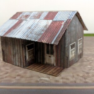 Paper Model Cardstock Model Weathered Shanty Buildings N Scale or Z ...