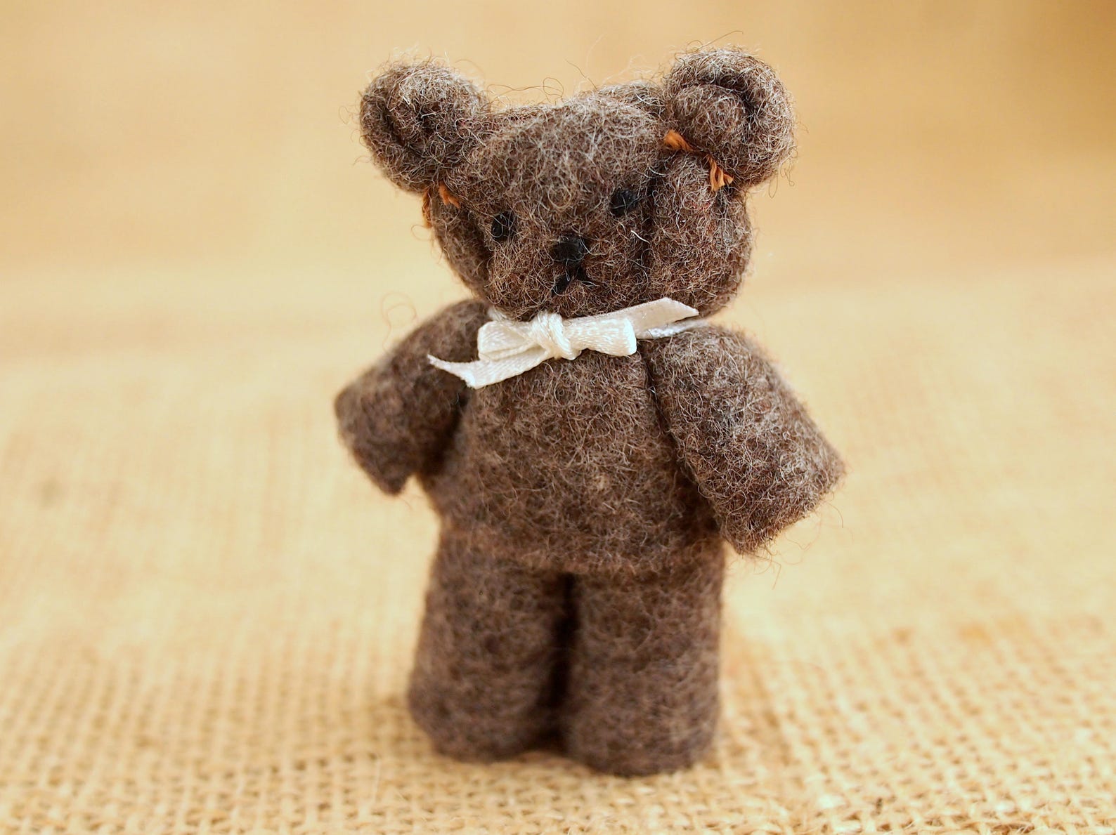 Tiny Teddy Bear Miniature Felt Teddy Bear Small Bear Wool - Etsy