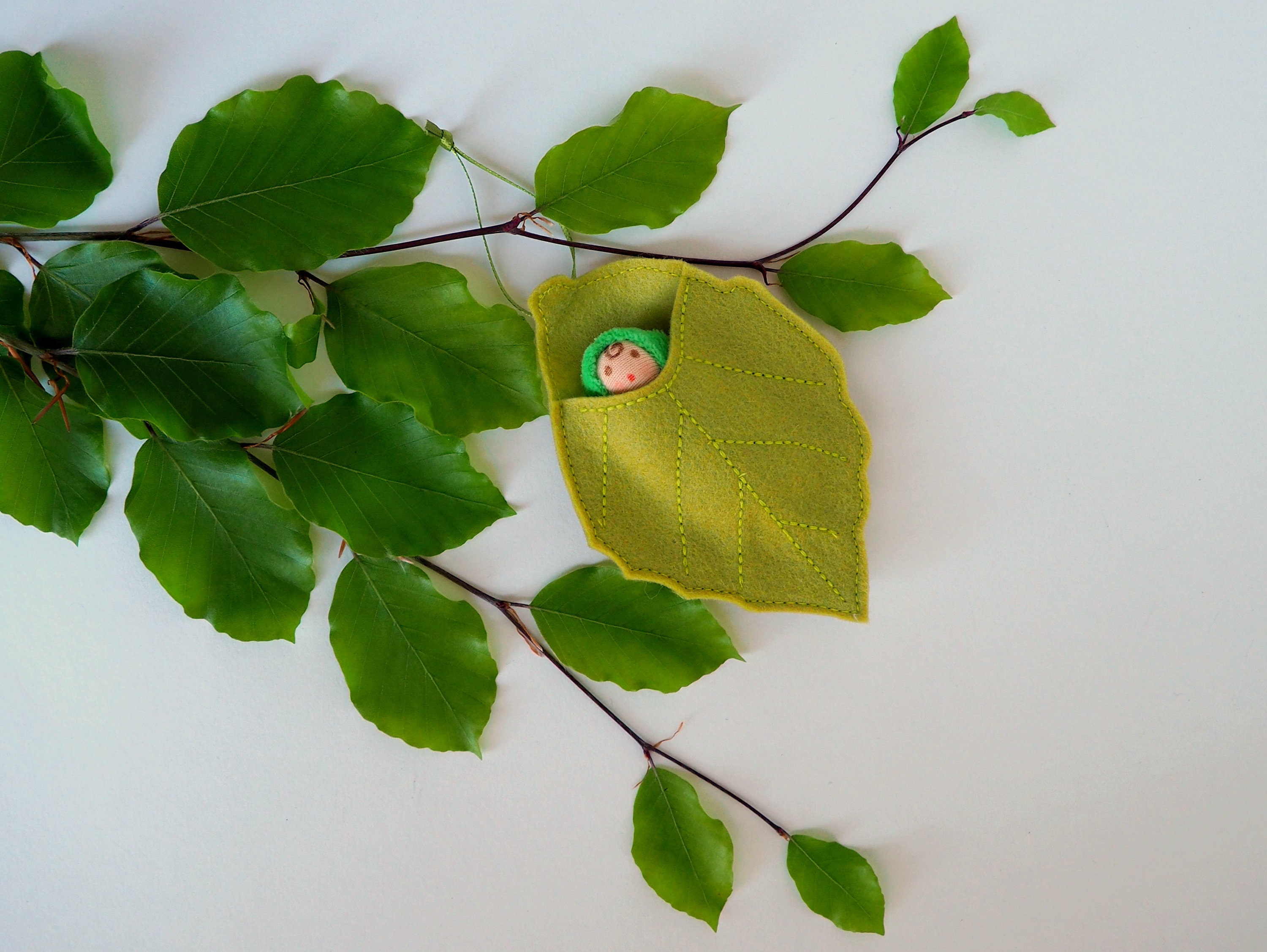 Baby Fairy Doll Beech Leaf Nature Toy Forest School | Etsy UK