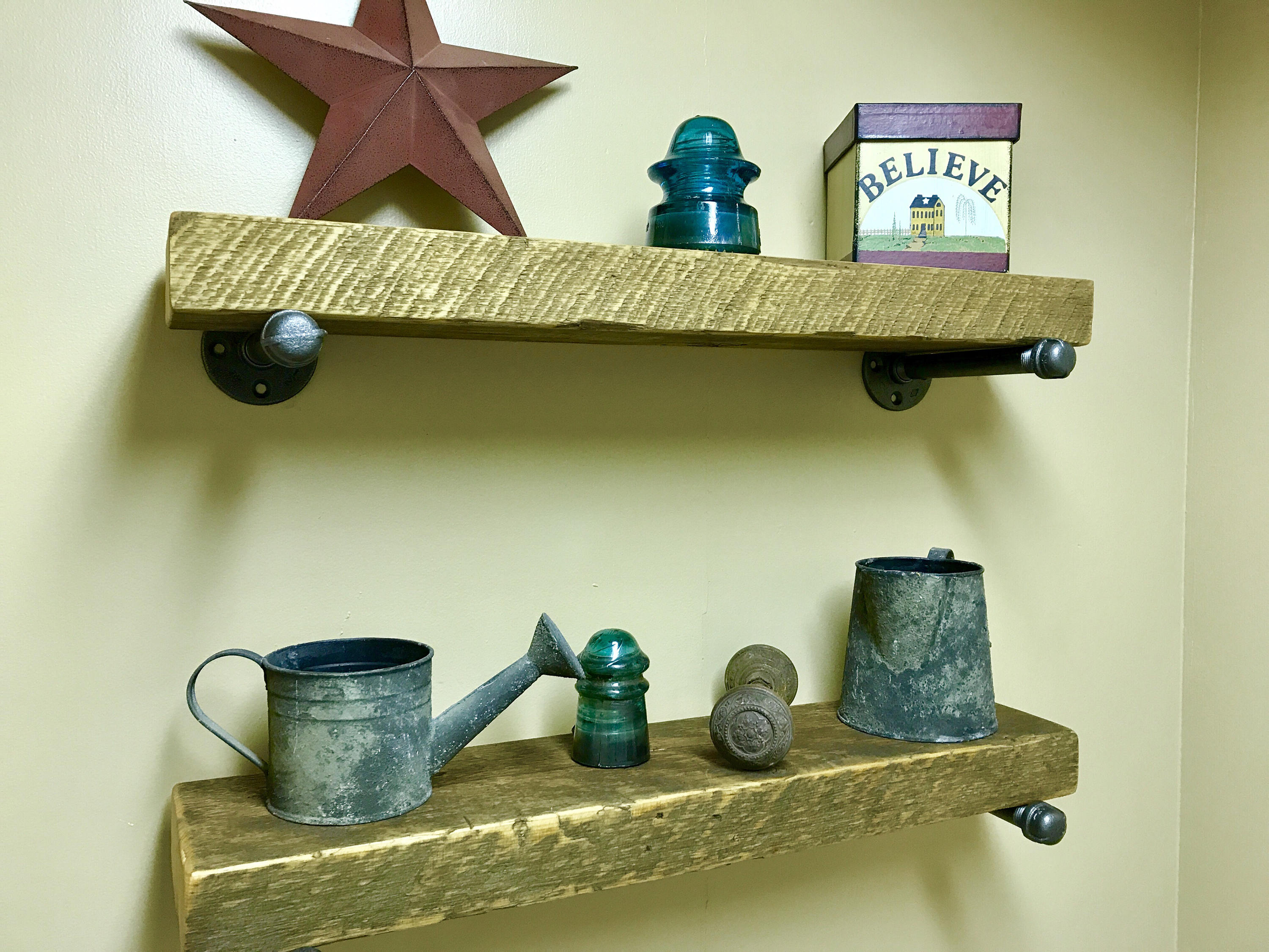 Single Reclaimed Barn Wood Floating Shelf Reclaimed Wood Frome Barn - Etsy
