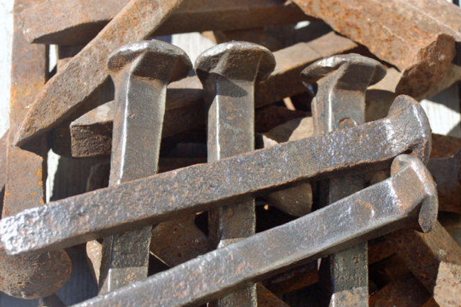 Bundle of 5 Vintage Canadian Railway Spikes / Rustic Railway Spikes ...