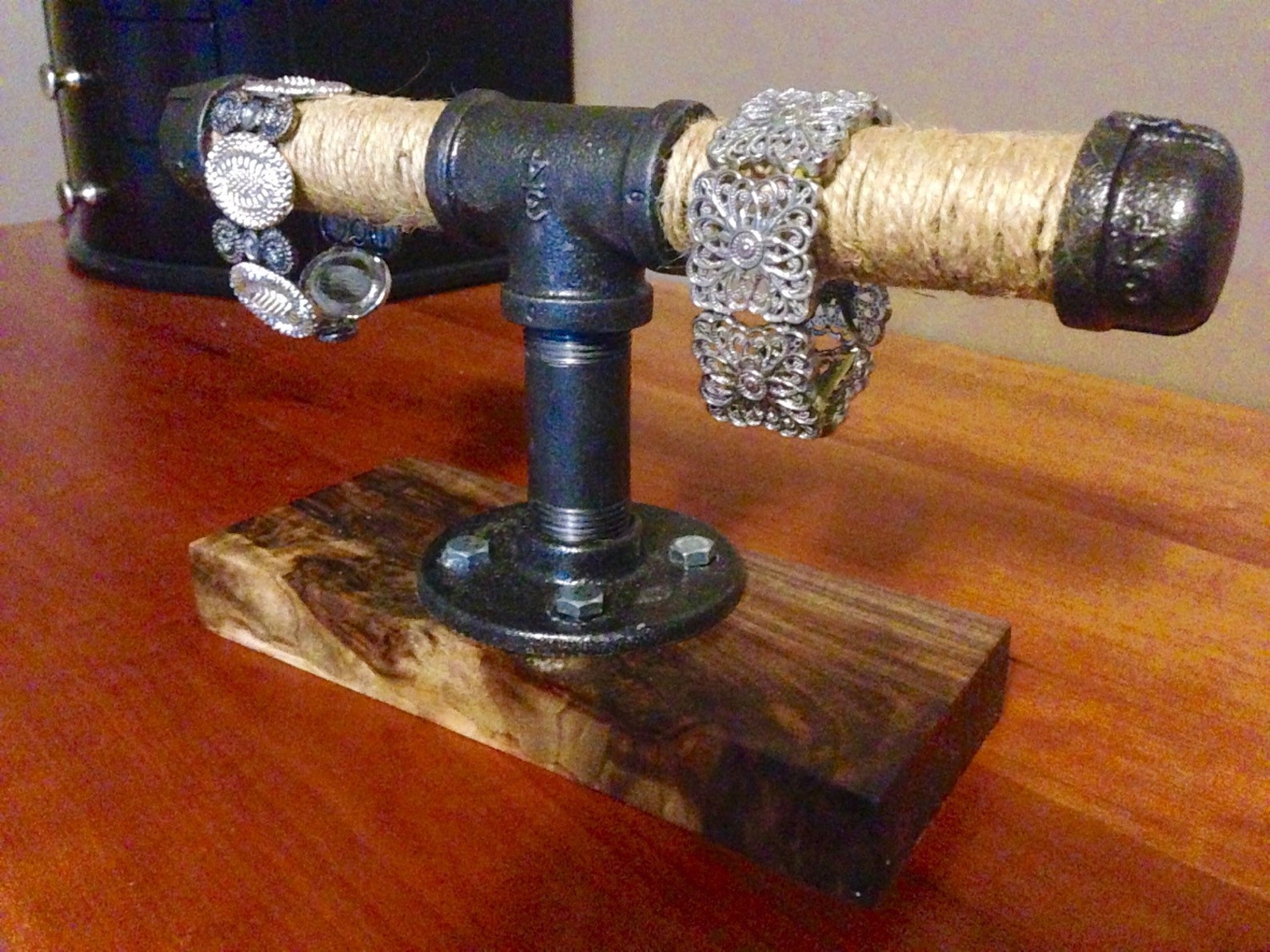 Industrial Pipe Watch Stand, Jewelry Holder,bracelet Holder - Etsy