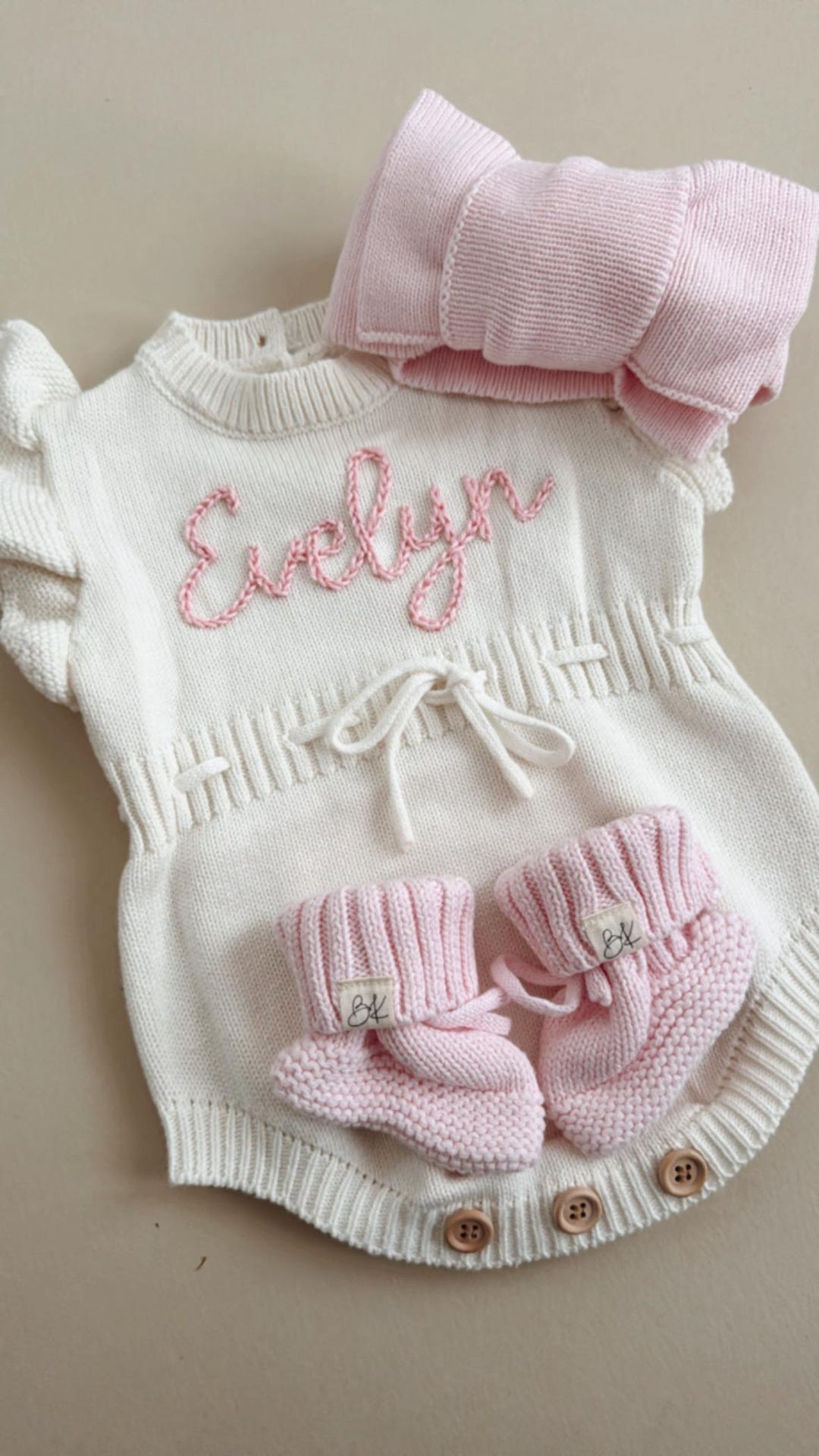 PERSONALIZED Hand Embroidered Romper Baby Announcement Romper Newborn ...