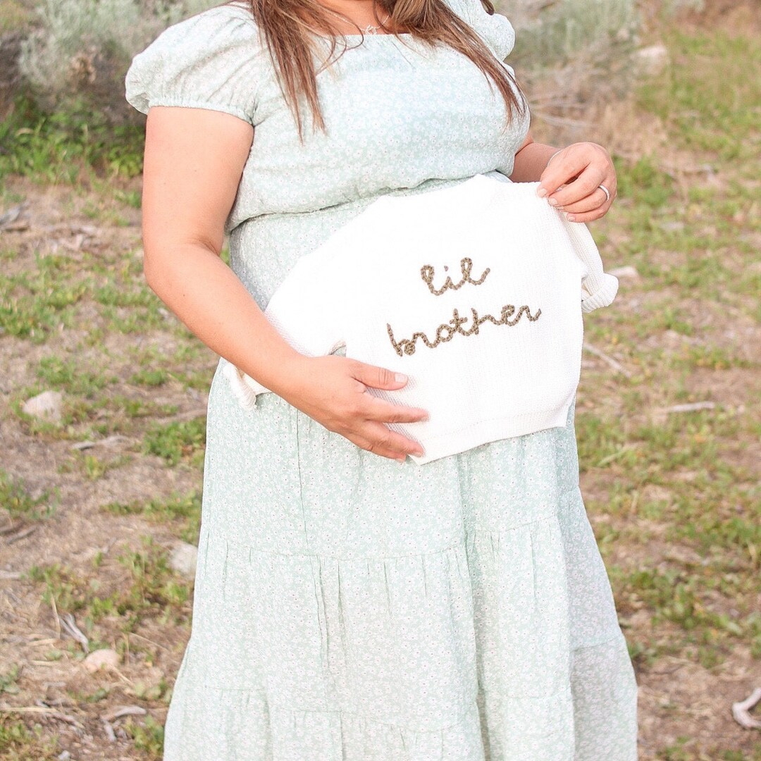 Hand Embroidered Big Brother Lil Brother Sweater Hand Embroidered ...