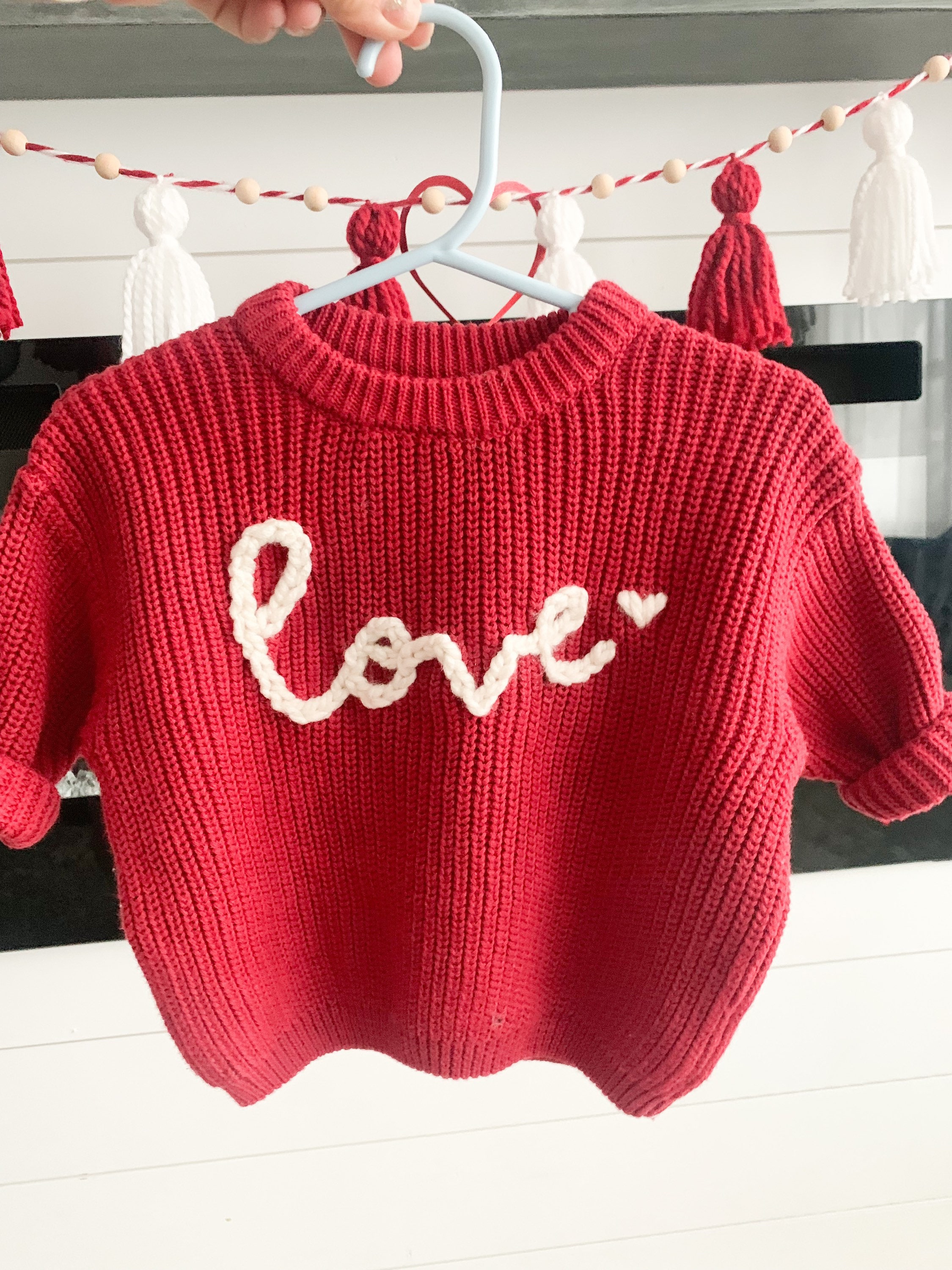 Valentines Xoxo Knit Sweater, Baby Personalized Sweater, Baby Xoxo ...