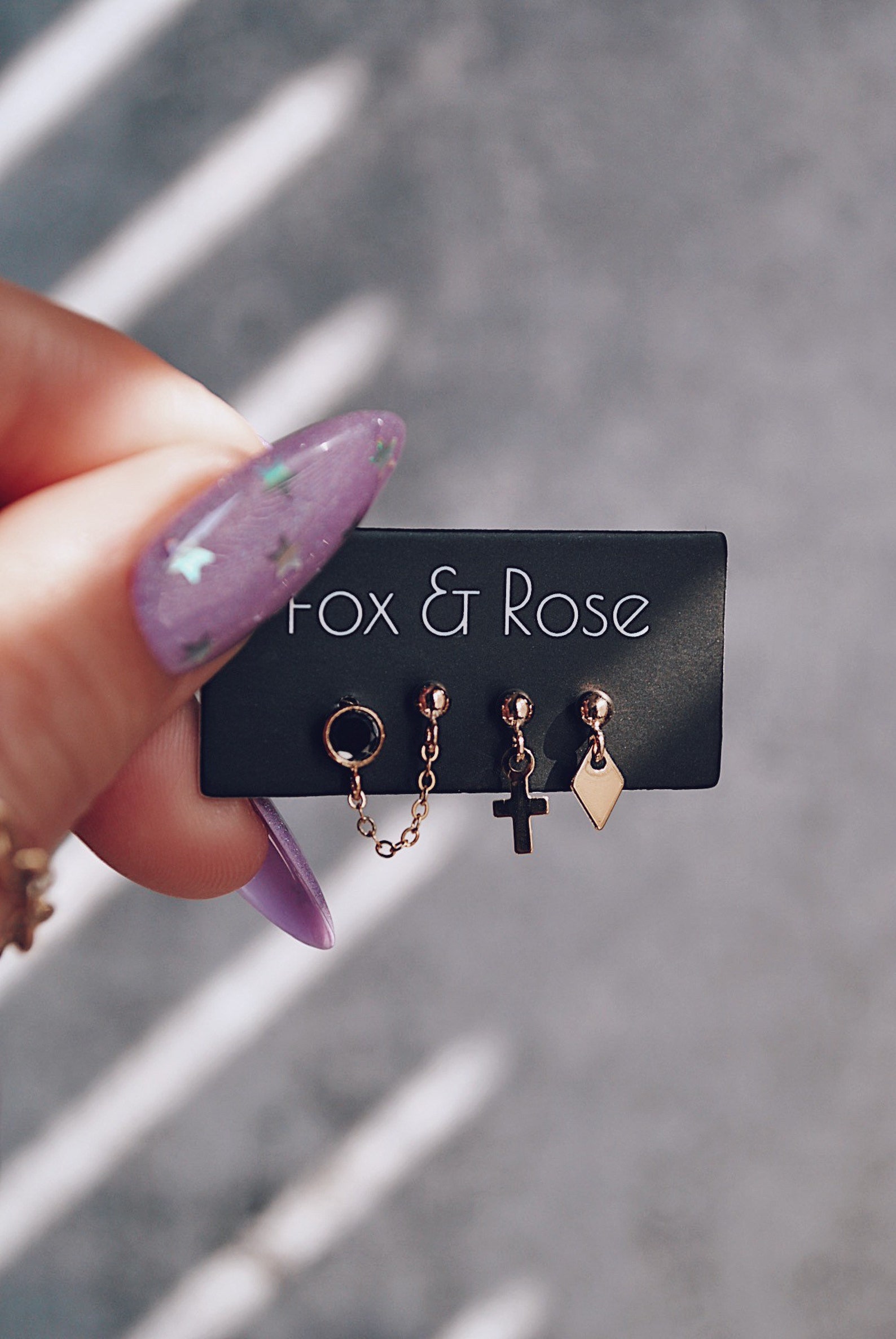 Gold Earring Set, Double Piercing Earrings, Mix Match Earrings, Dainty ...