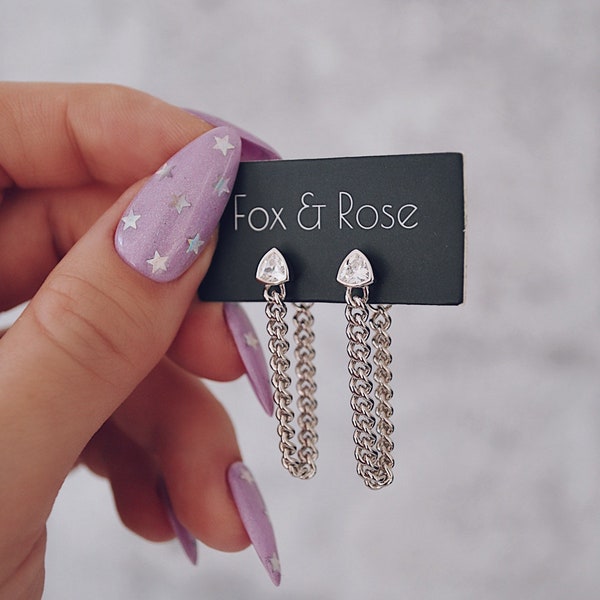 Chain Earrings - Etsy