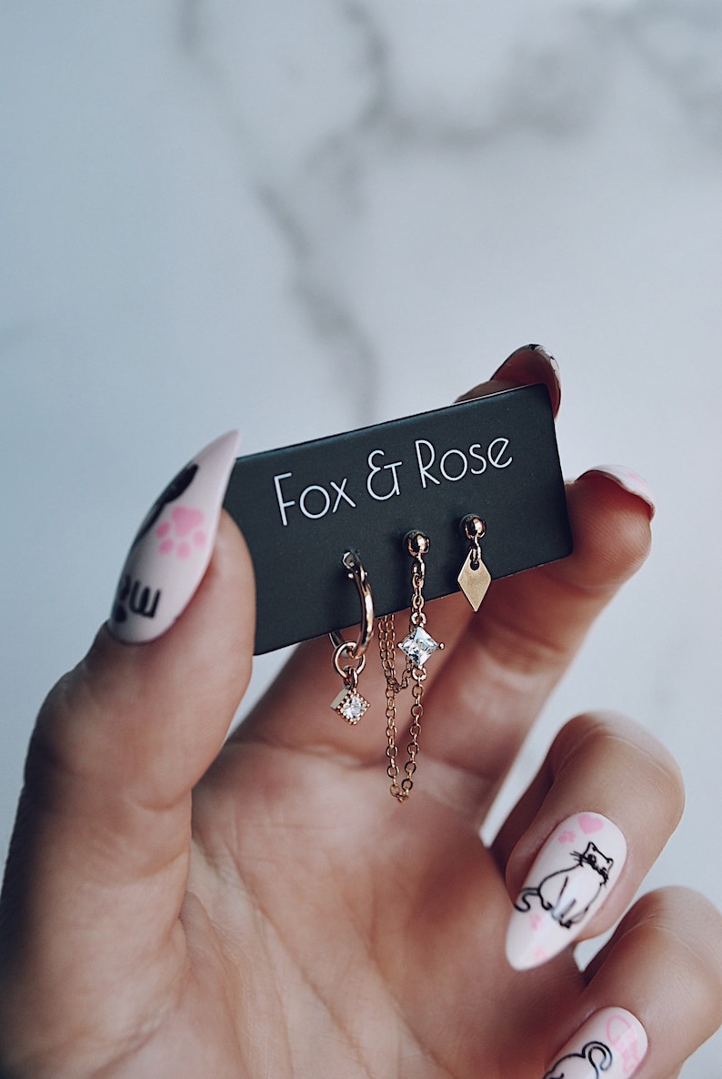 Gold Earring Set Mix and Match Earring Set Everyday Earrings | Etsy