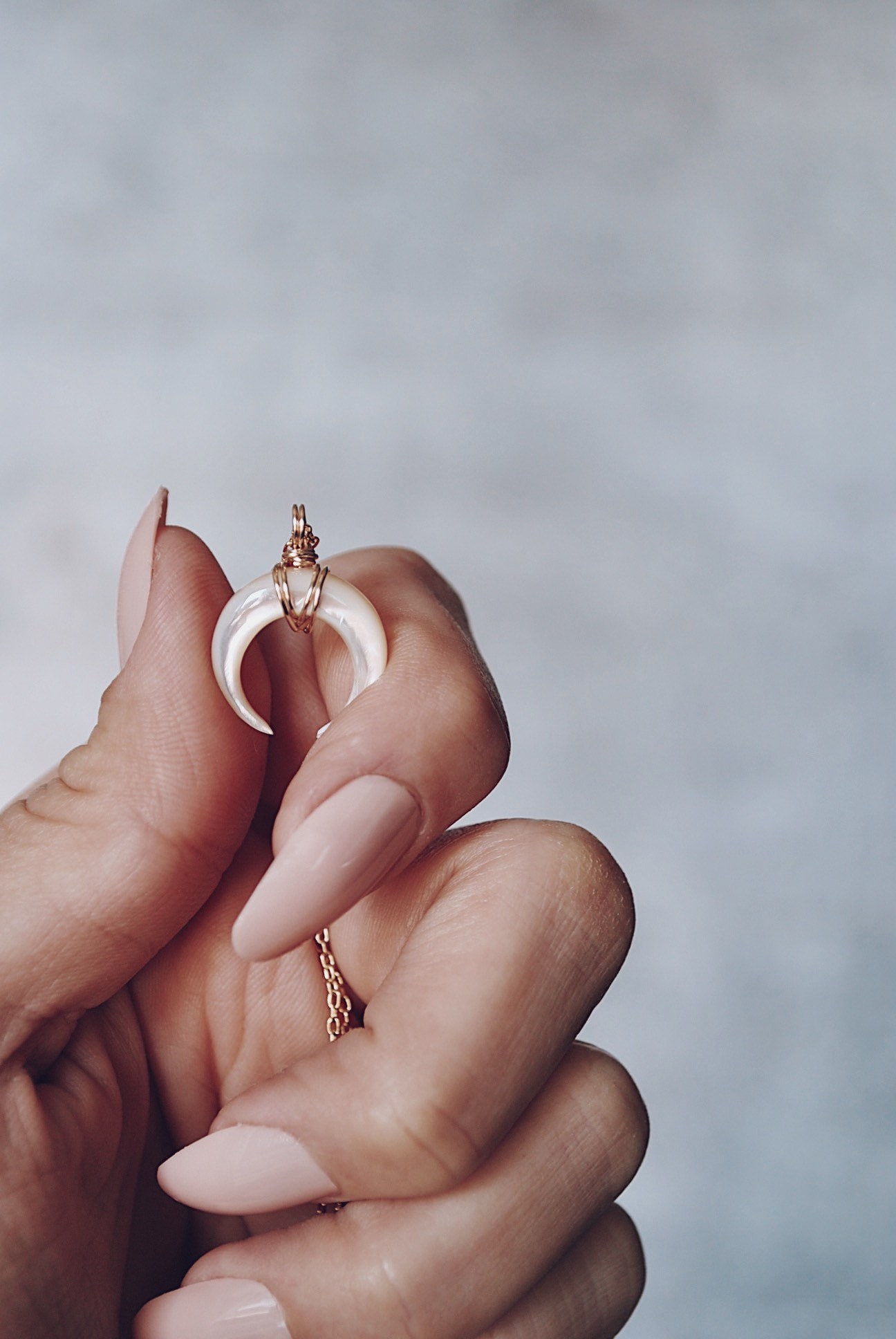 Moon Necklace Crescent Moon Necklace Double Horn Necklace - Etsy