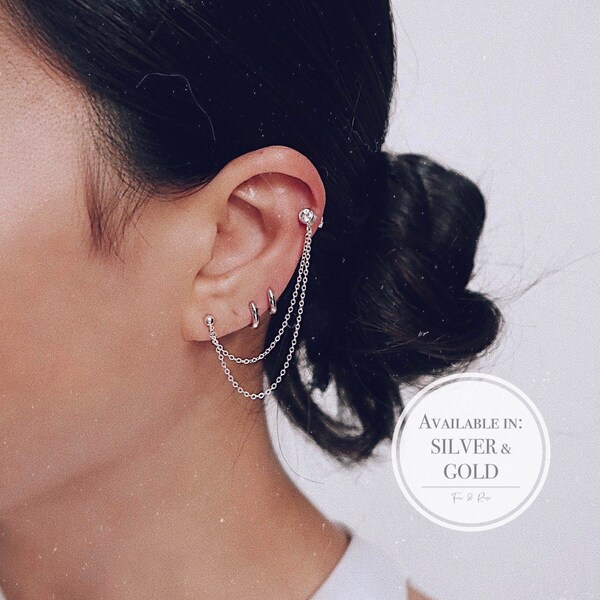 Double Lobe Piercing - Etsy