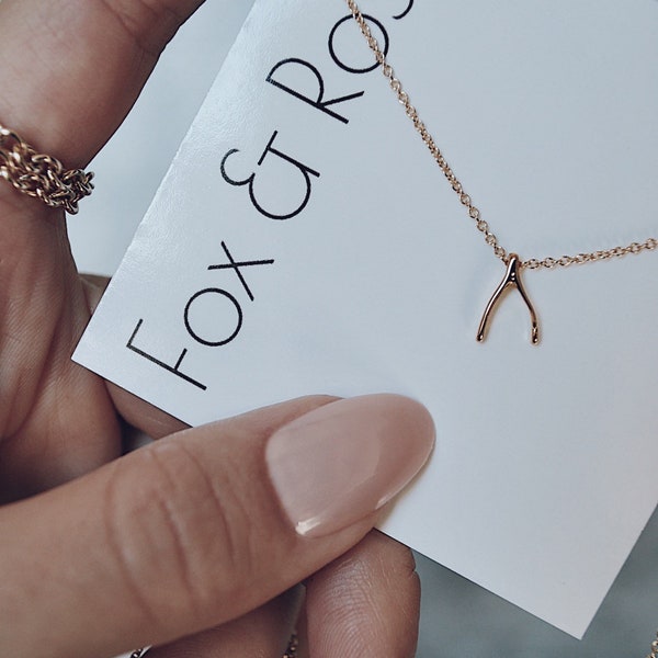 Wishbone Necklace - Etsy