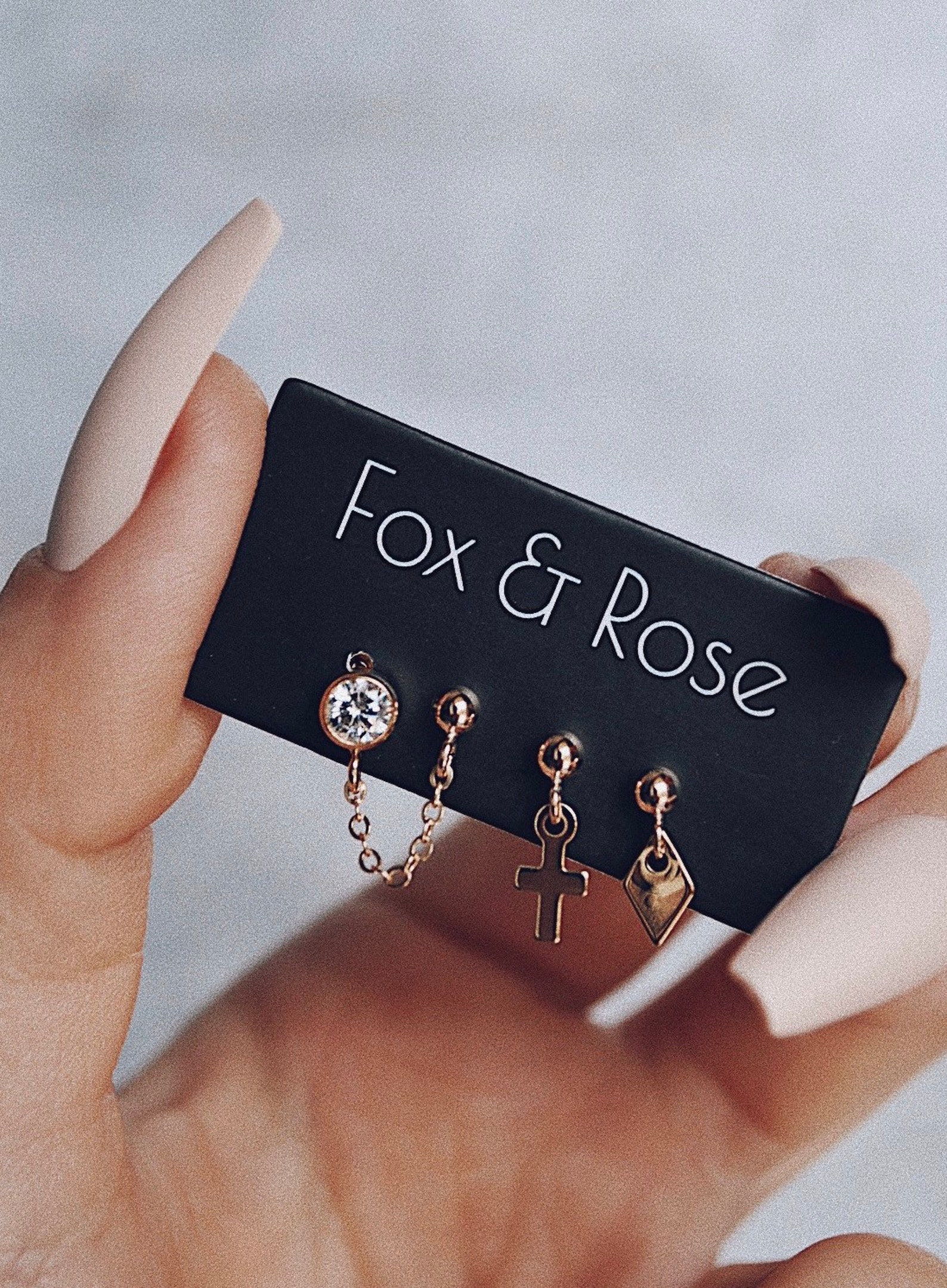 Gold Earring Set, Double Piercing Earrings, Mix Match Earrings, Dainty ...