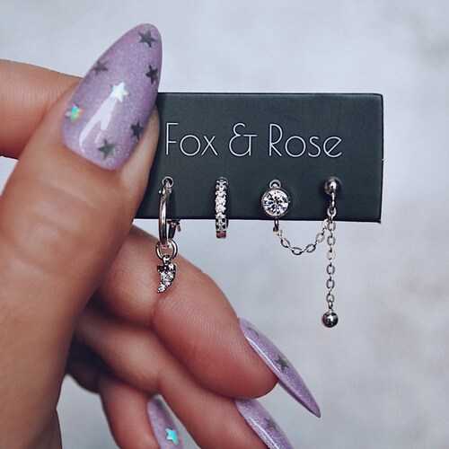 Gold Earring Set Double Piercing Earrings Mix Match - Etsy