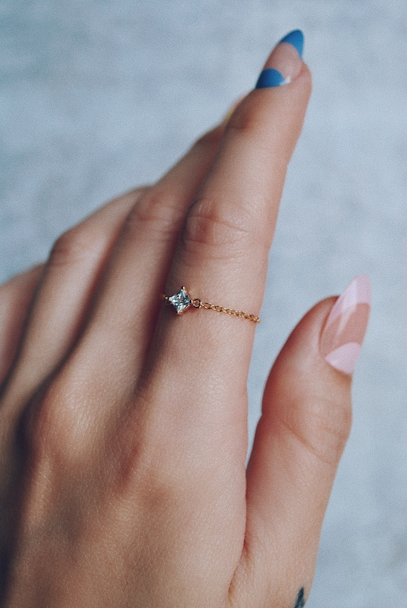 Dainty Gold Chain Ring Simple Gold Chain Ring Dainty - Etsy