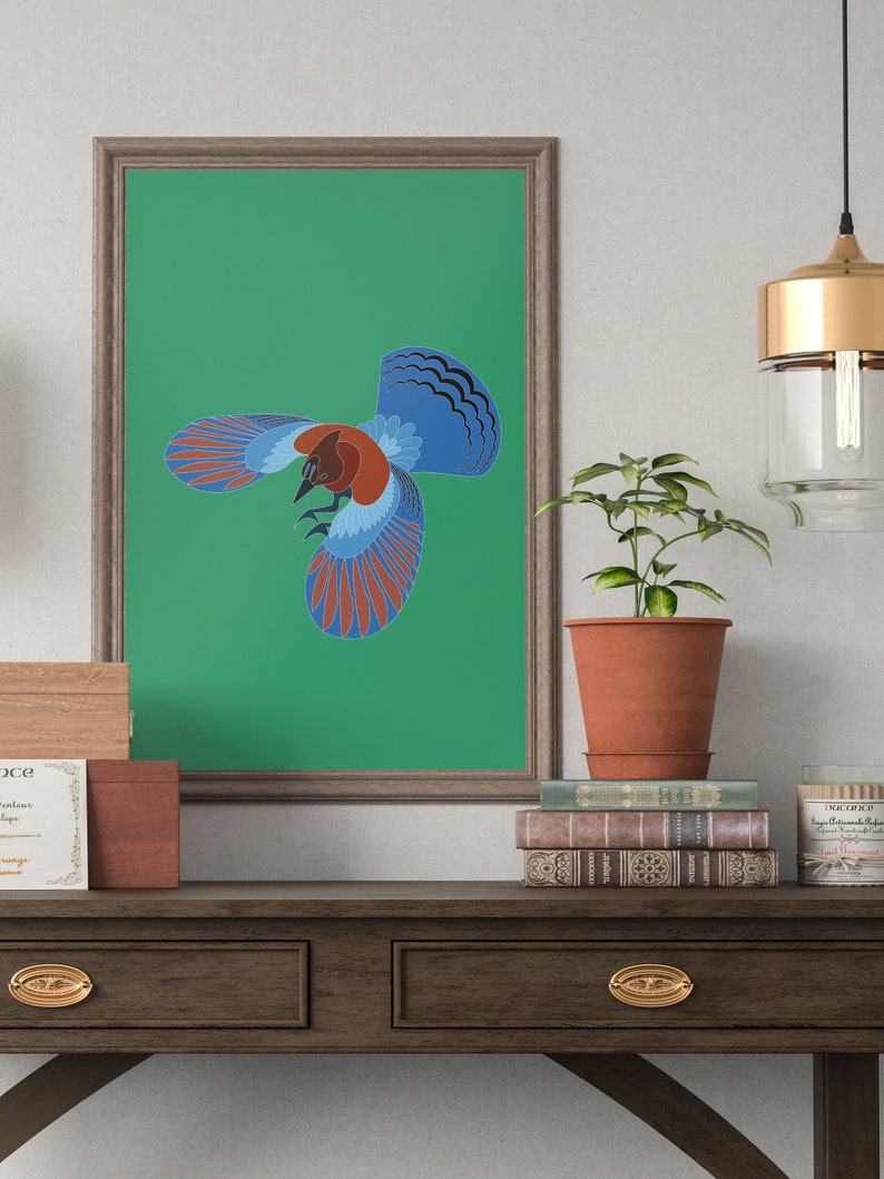 Steller's Jay Print Download Illustration of Jay Bright - Etsy