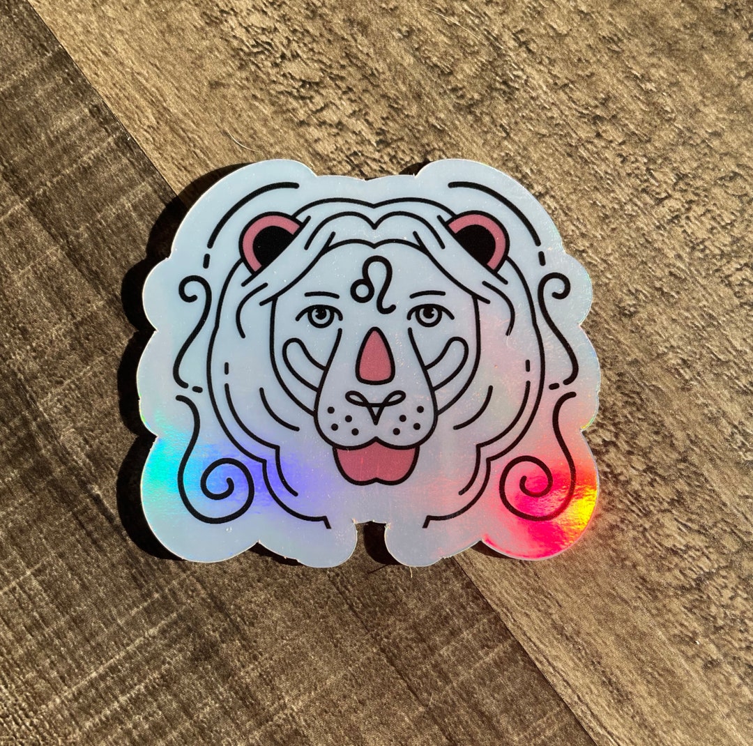 Leo Holographic Vinyl Sticker - Etsy