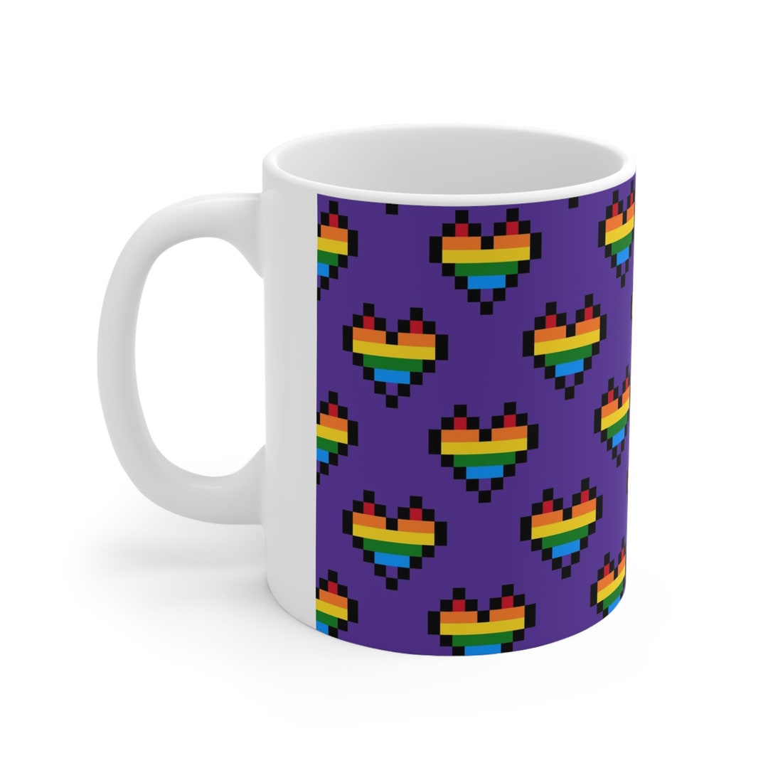 Celebrate Pride Month Ceramic Mug 11oz Lgbtq Mug Rainbow Mug Equality