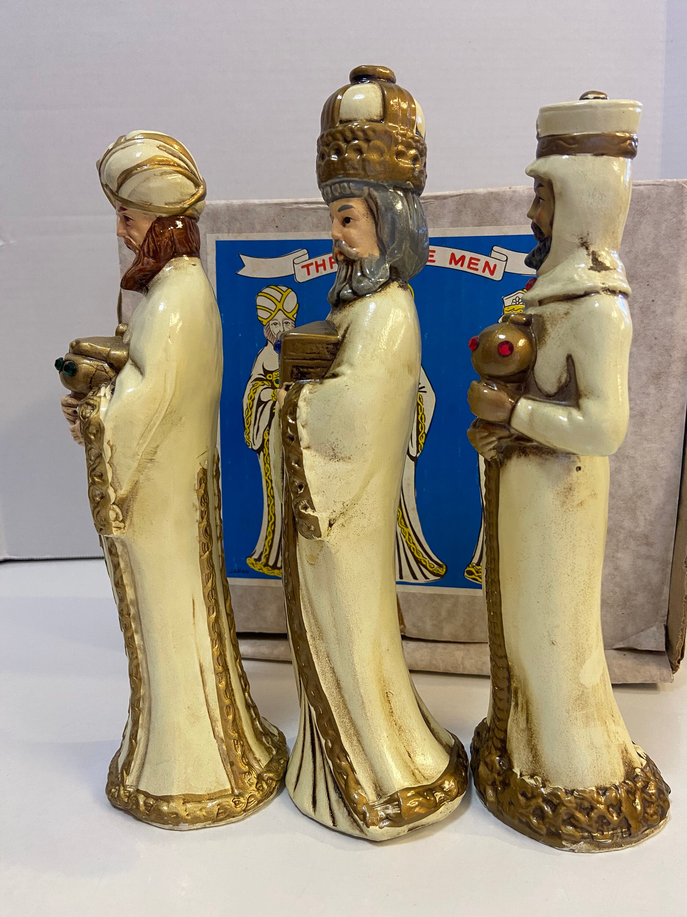 Bejeweled Three Wise Men Kings MY Handmade in Japan Nativity - Etsy