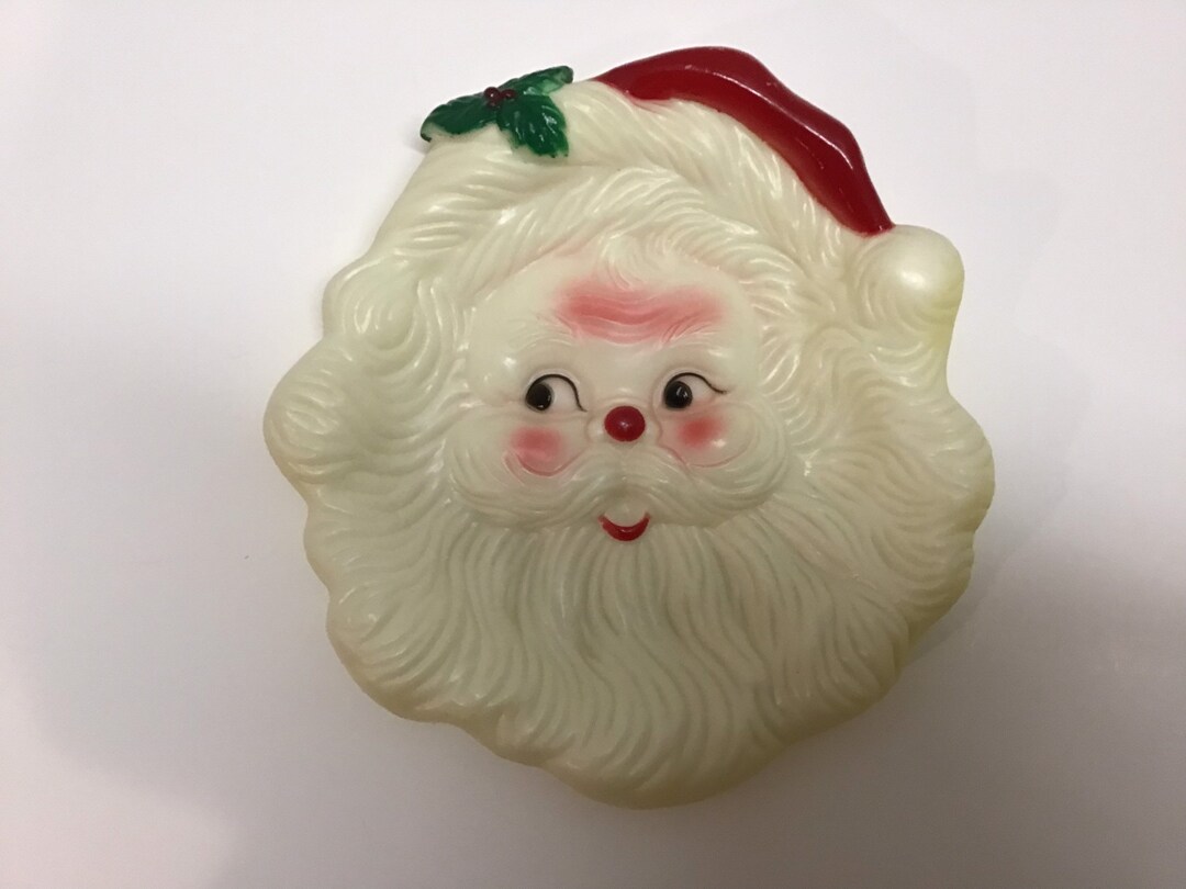 Plastic Santa Face Plate JSNY Made in Hong Kong - Etsy