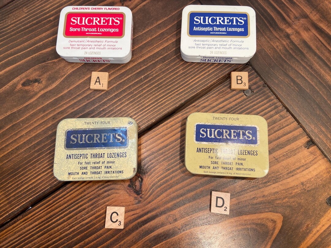 Your Choice Vintage EMPTY Sucrets® Sore Throat Lozenges Tin Container ...