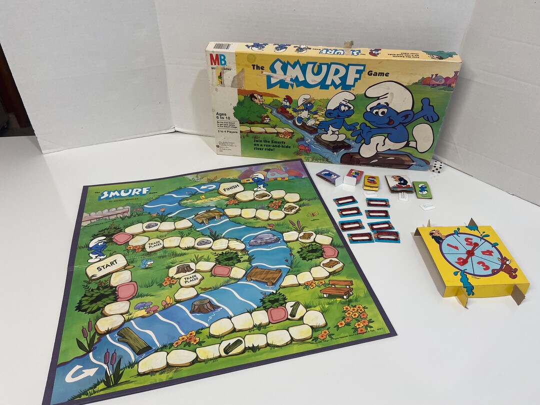 Vintage the Smurf ™ Game Milton Bradley ® © Peyo 1988 Board Game - Etsy