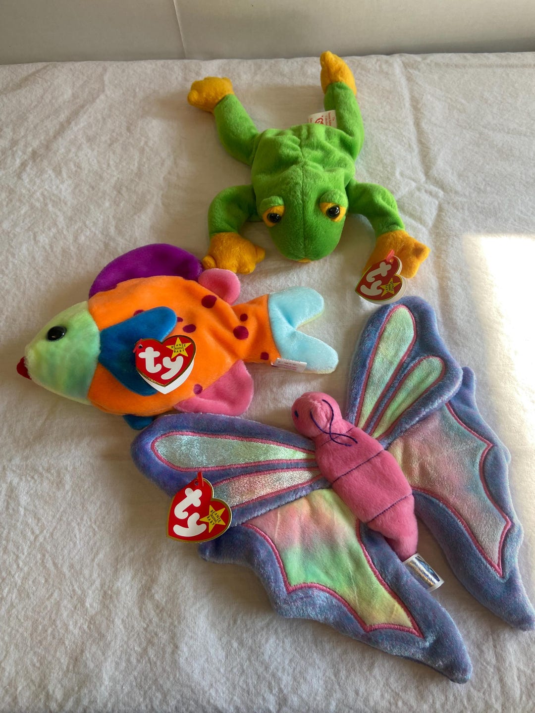 Your Choice Ty Beanie Baby Fish Lips Frog Smoochy Butterfly Flitter - Etsy