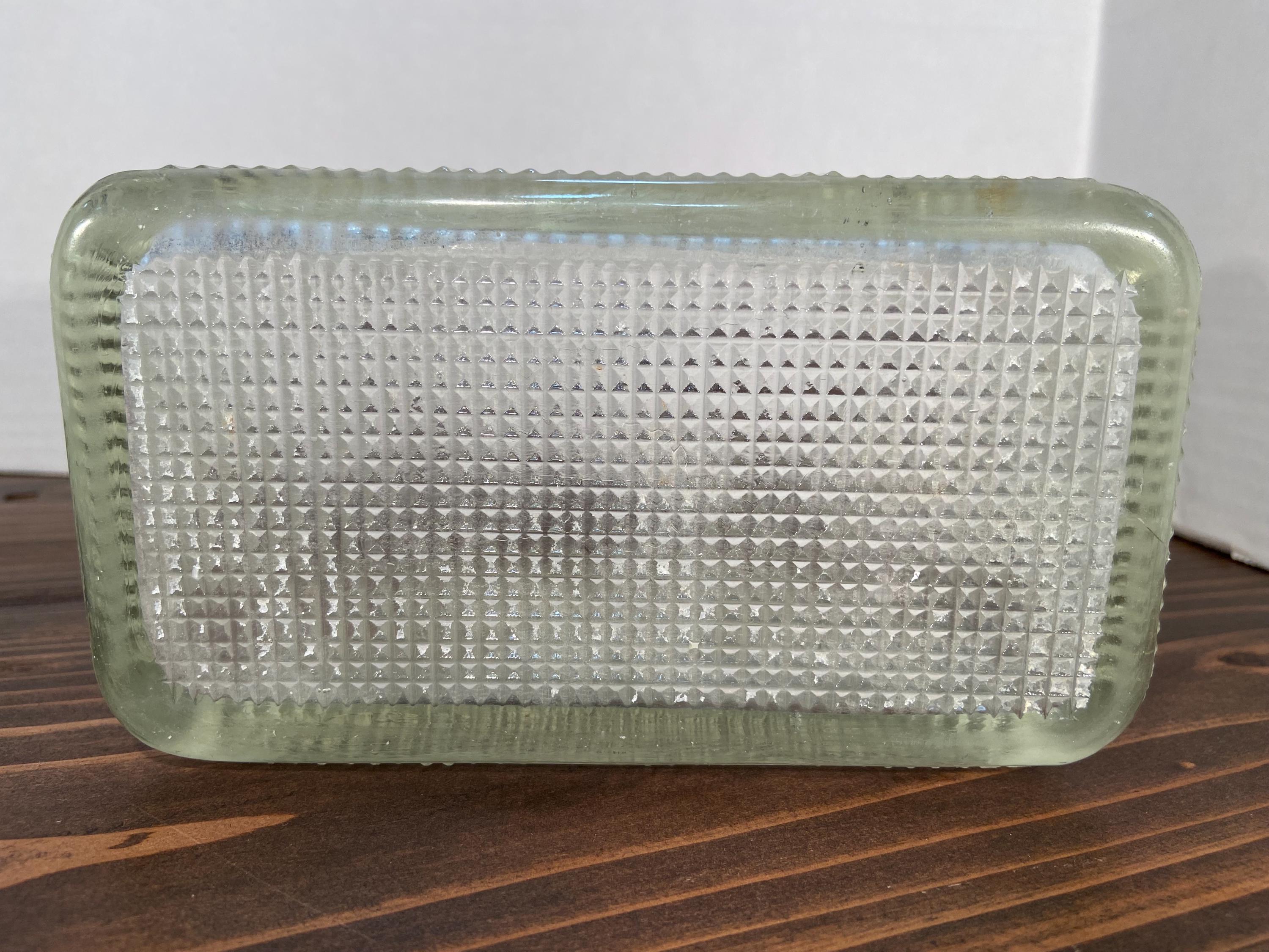 Vintage Clear Ribbed Glass Rectangular Salt Box - Etsy