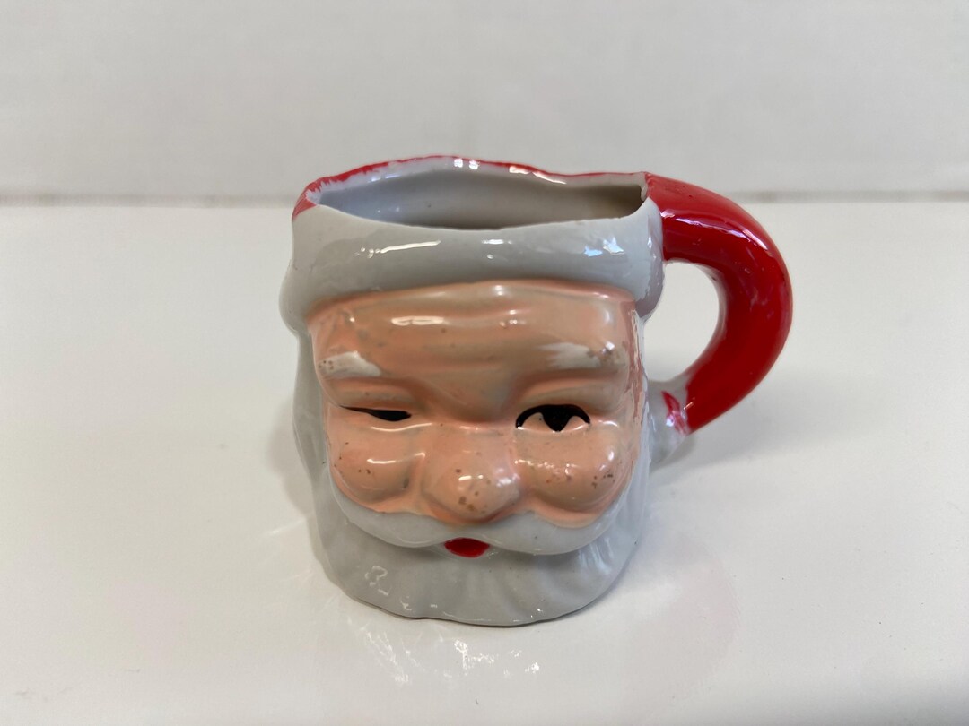 Vintage Winking Santa Tiny Mug Japan - Etsy
