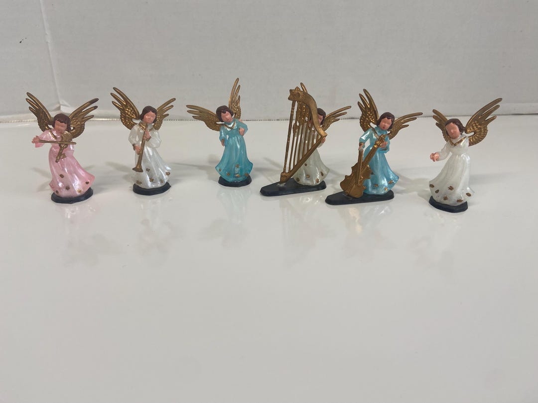 Vintage Group of 6 Plastic Musical Angels Made in Hong Kong - Etsy