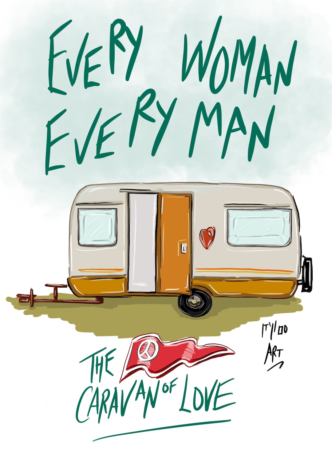 The Caravan of Love A4 Print - Etsy