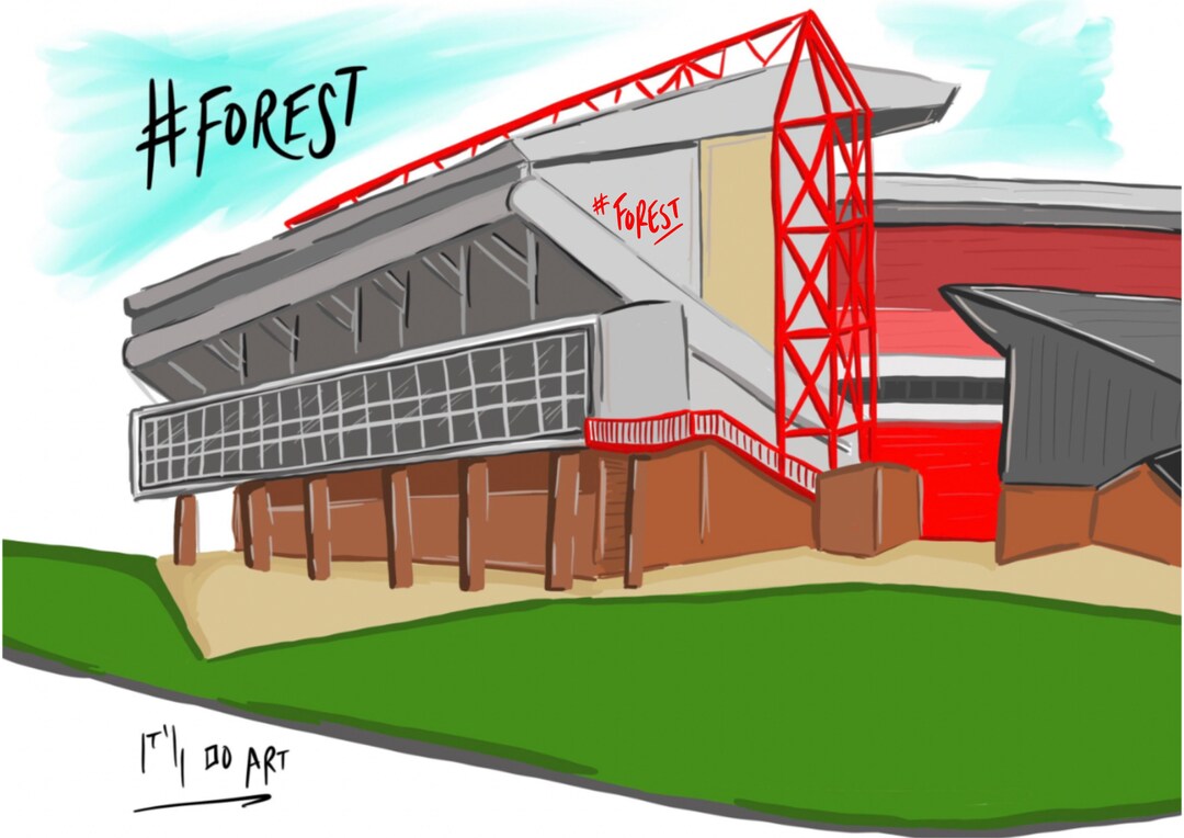 Notts Forest A4 Print - Etsy