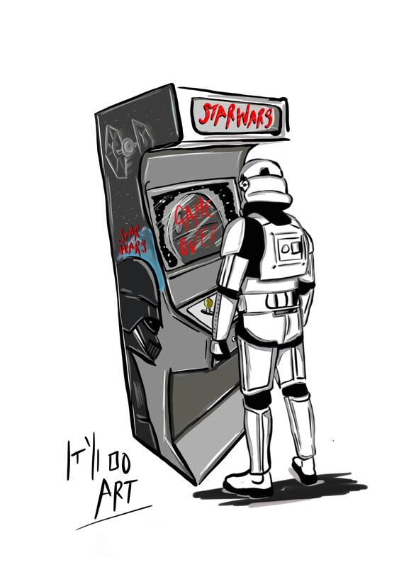 Stormtrooper Star Wars Arcade Print - Etsy
