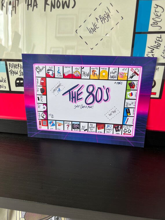80s Monopoly A4 Art Print - Etsy UK