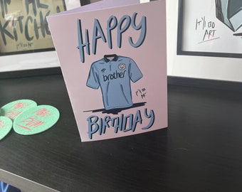 Manchester City Birthday Card - Etsy UK