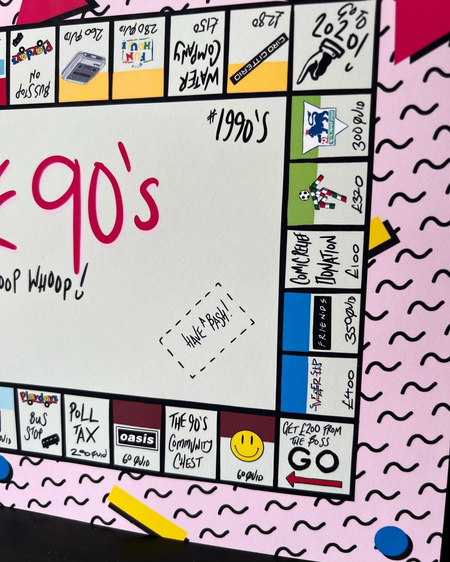 The 90s Monopoly A4 Art Print - Etsy UK