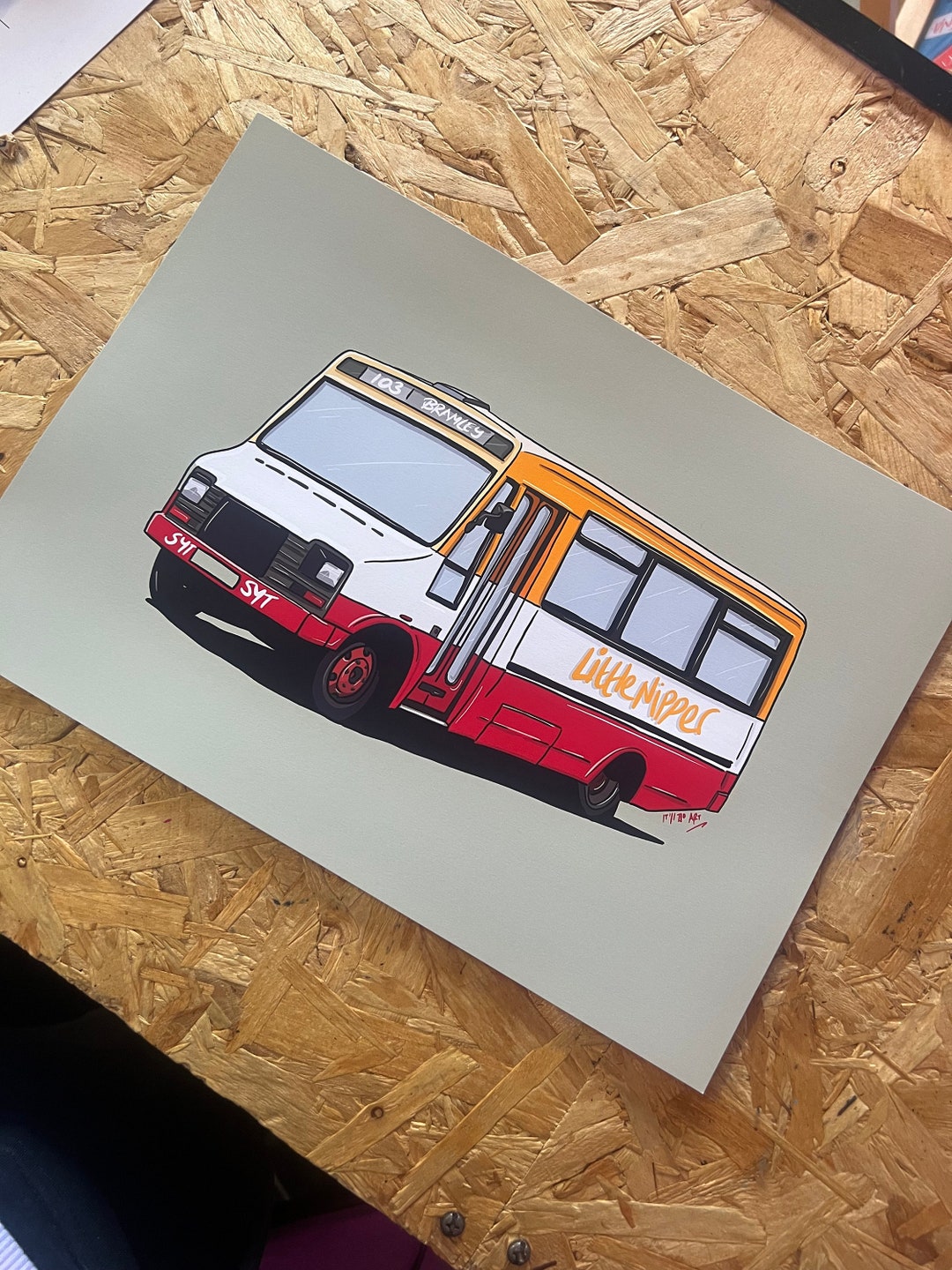 Little Nipper Bus A4 Print - Etsy