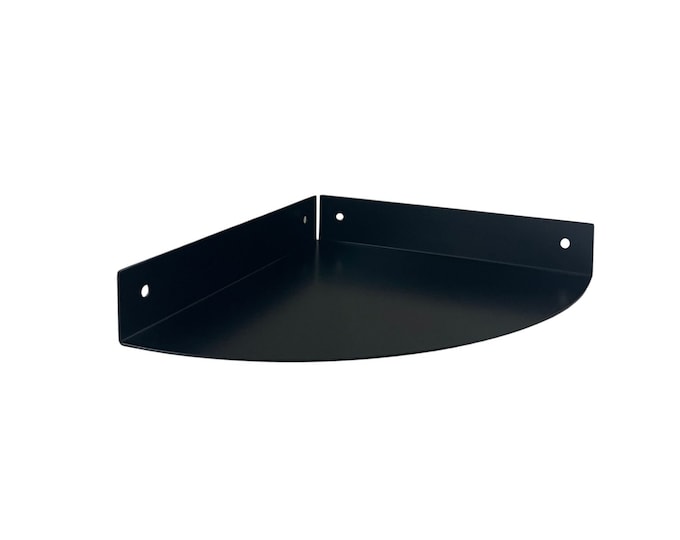 Rounded Corner Shelf, Metal Floating Shelves - Etsy