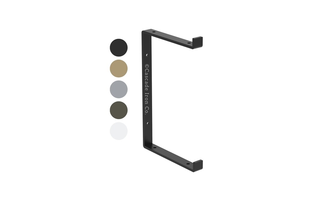 Modern Double J Bracket for Shelf Made in USA Available in Multiple ...