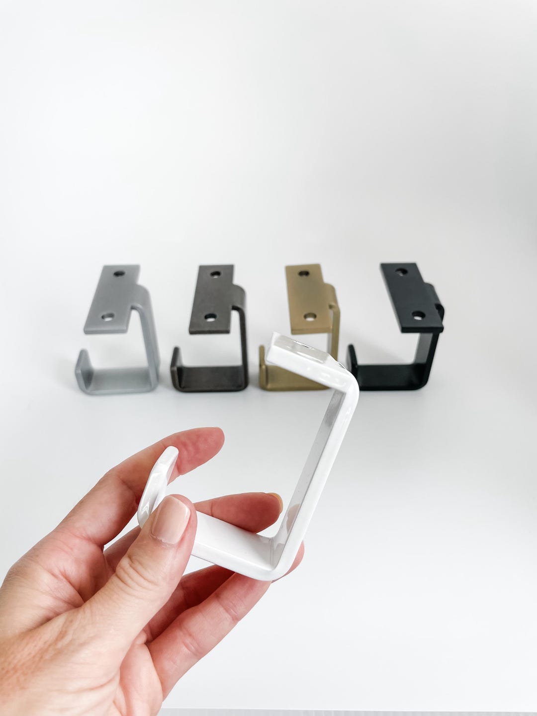 Under Mount Hook for Table, Shelf, Cabinet, Counter - Steel, Black ...