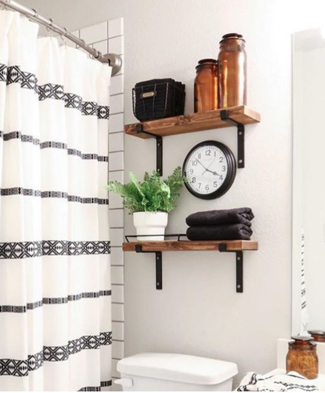 Metal Shelf Brackets, Open Shelving Bracket, Black, Gold, Silver ...