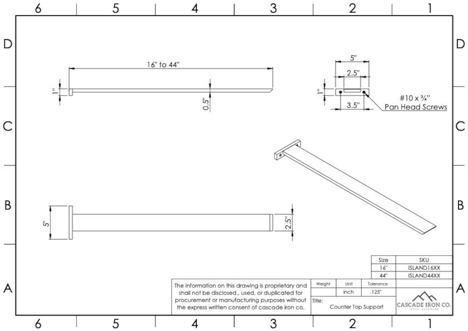 Hidden Countertop Bracket for Kitchen Island Overhang Support, Made in ...