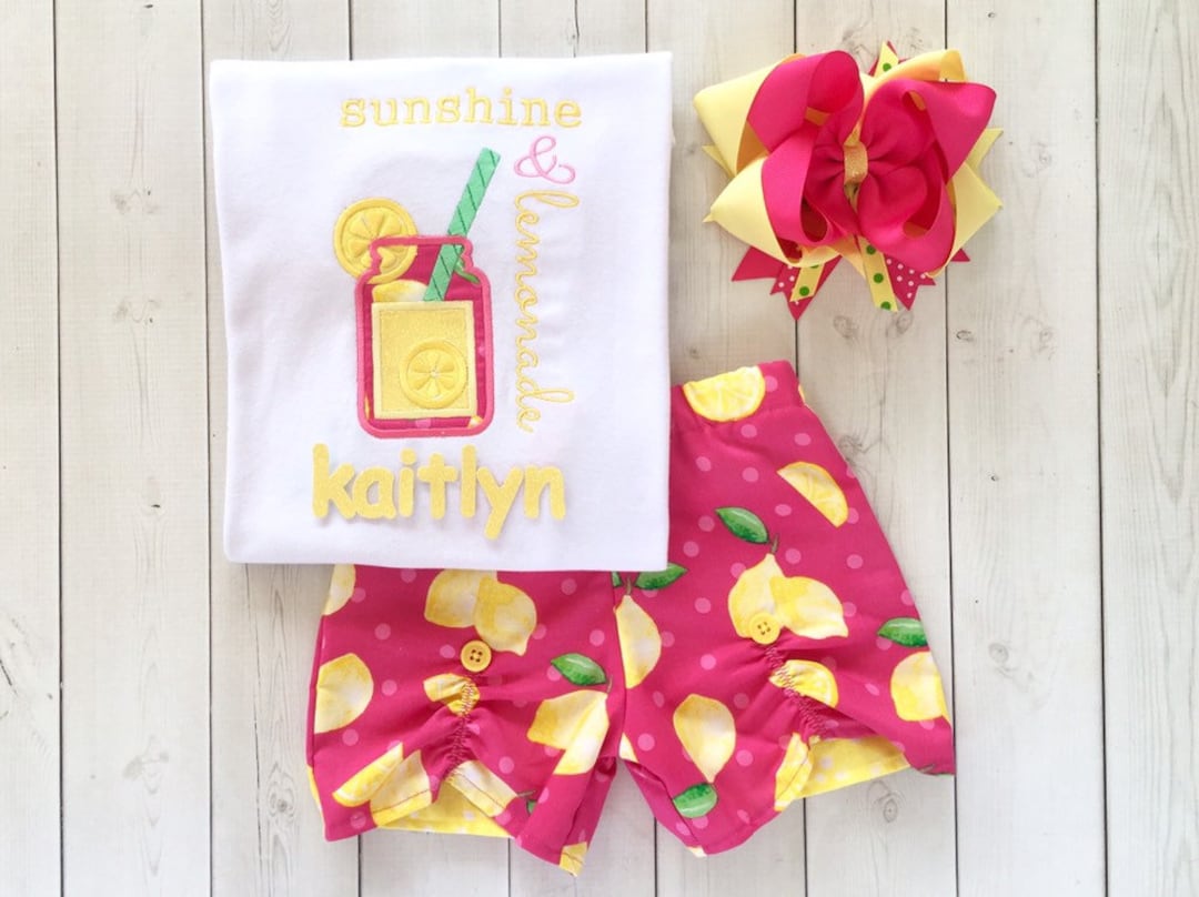 Summer Outfit for Girls, Lemonade Shirt, Birthday Outfit, Girls Shirt ...