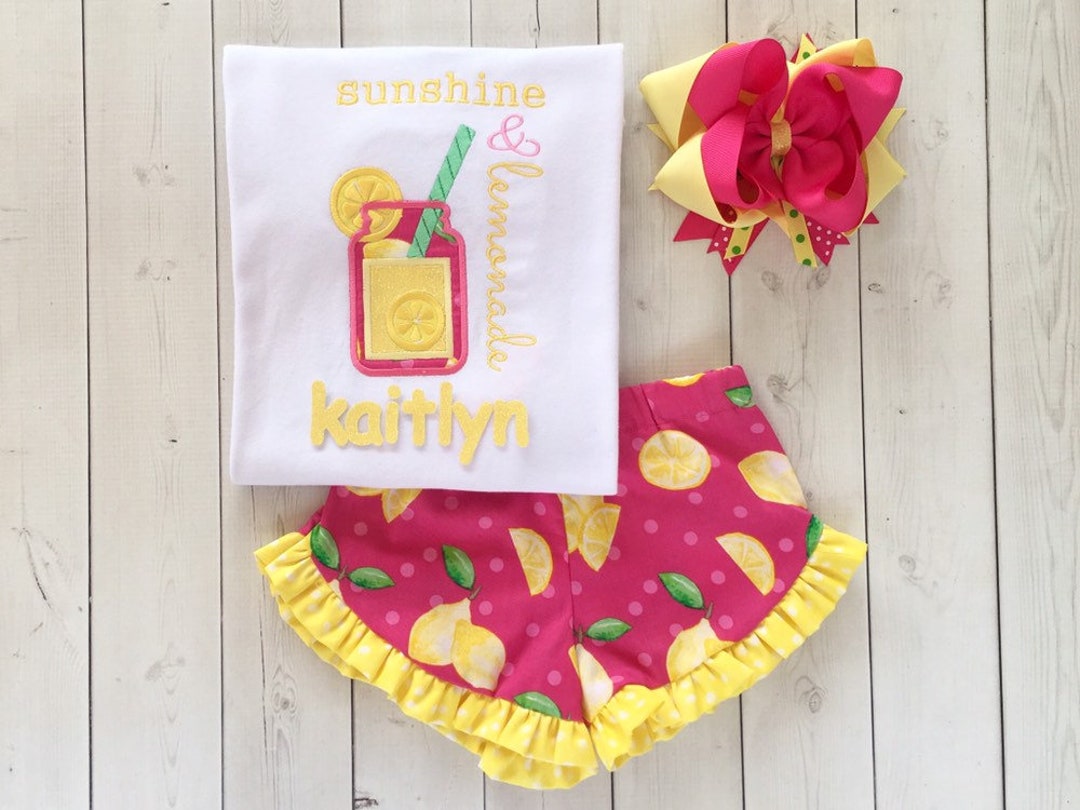 Summer Outfit for Girls, Lemonade Shirt, Birthday Outfit, Girls Shirt ...