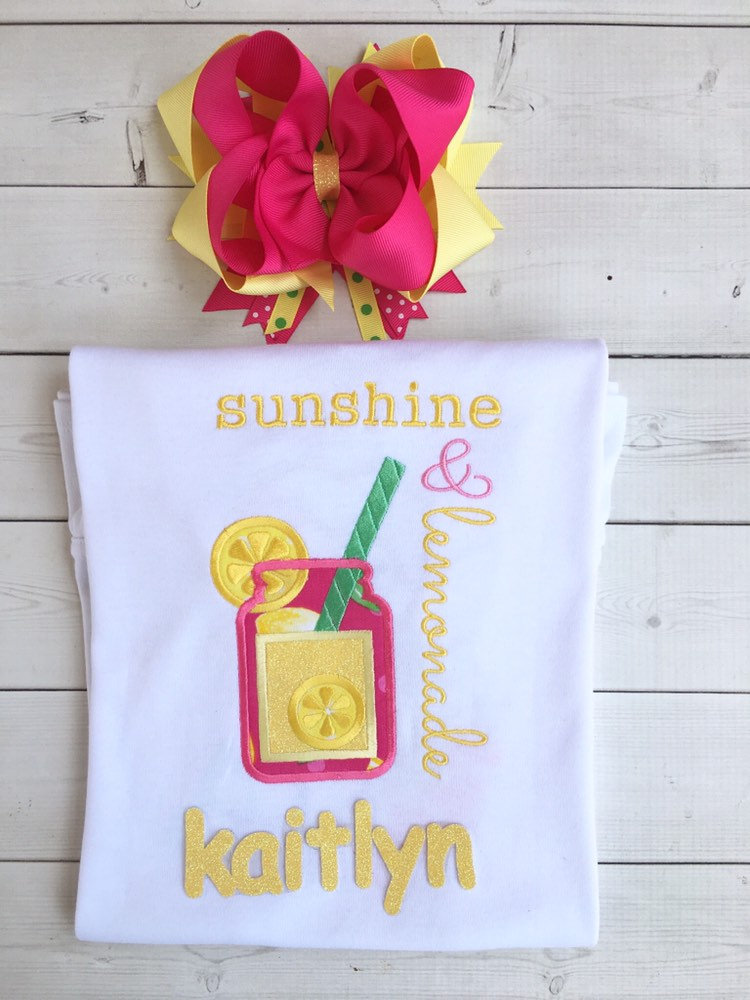 Summer Outfit for Girls, Lemonade Shirt, Birthday Outfit, Girls Shirt ...