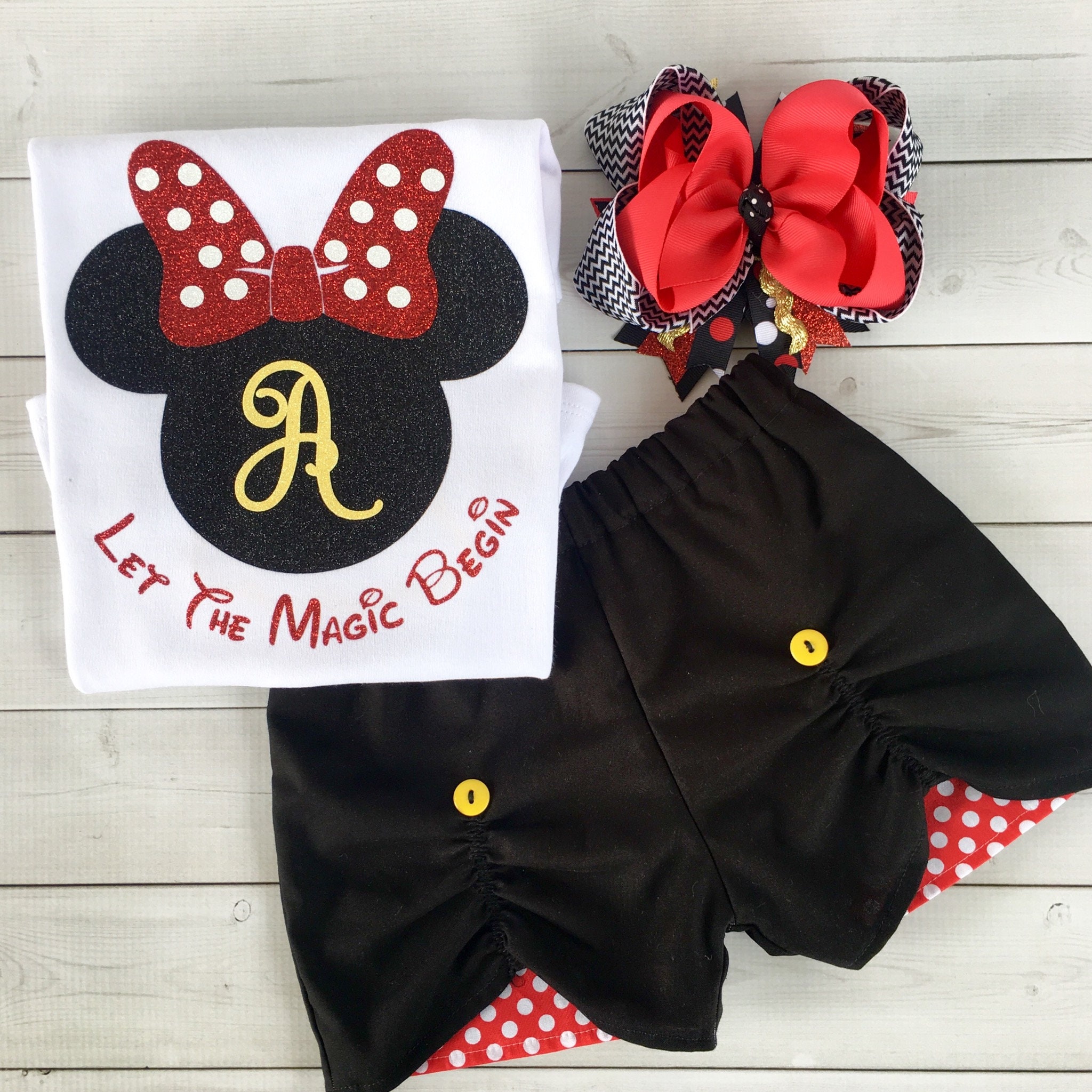 Mouse Outfit for Girls, Girl Mouse Shirt, 1st Birthday Outfits for ...