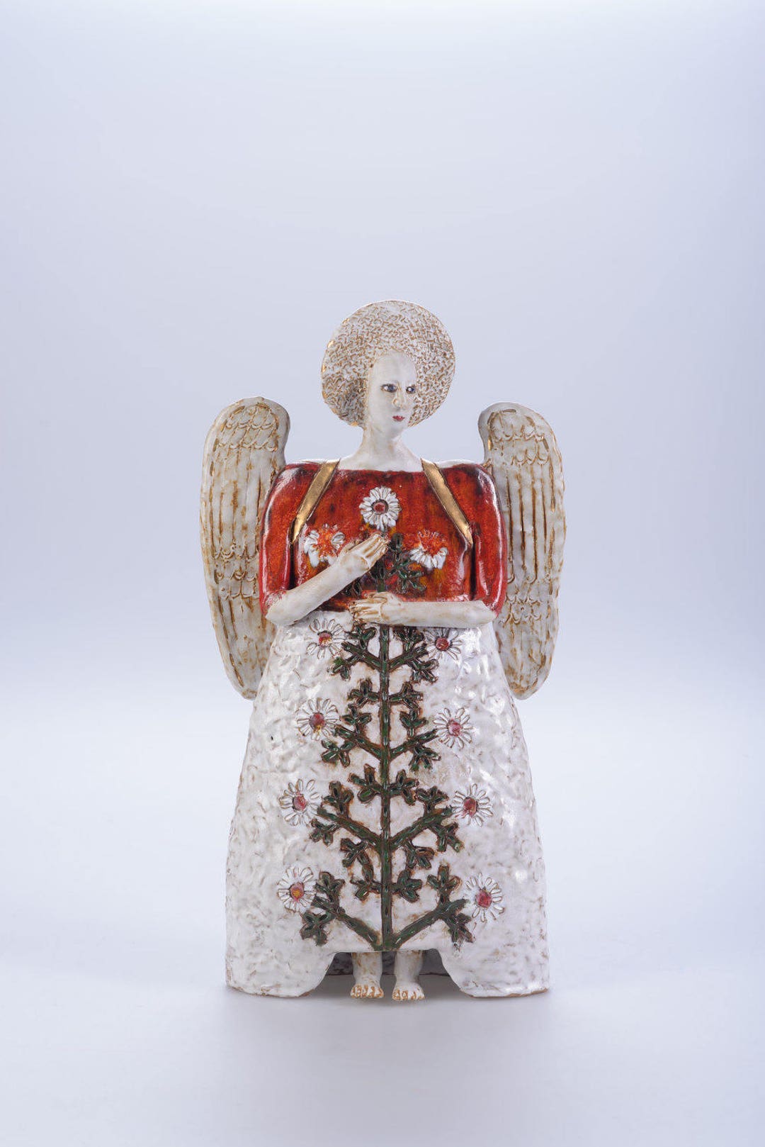 Clay Angel Sculpture, Clay Sculpture, Clay Statue, Handmade Sculpture ...