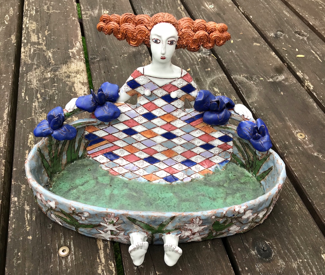 Ceramic Bowl Female Sculpture Handmade Clay Bowl Ceramic - Etsy