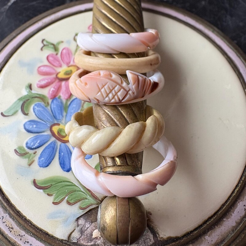 Carved Shell Ring - Etsy