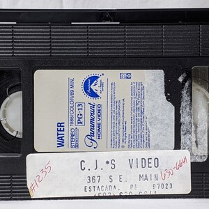 Vintage, VHS, Water, Michael, Caine, Valerie, Perrine, Eric, Clapton ...